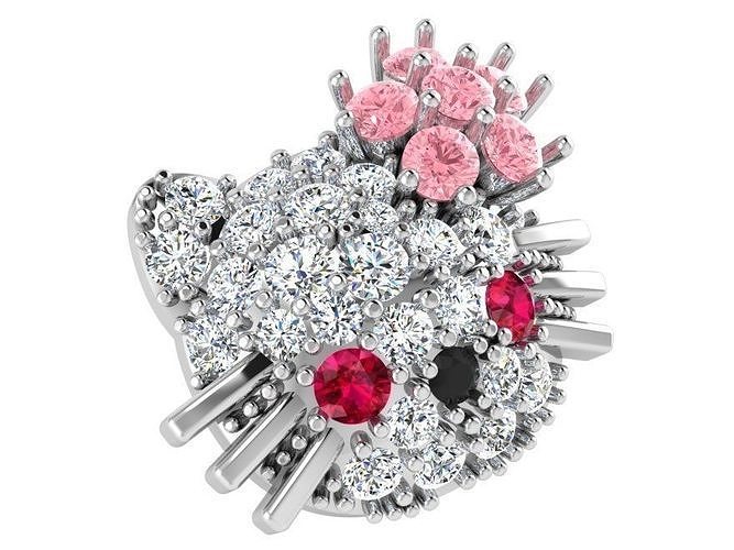 Hello Kitty Pendant 3078 3D print model 3D model 3D printable | CGTrader