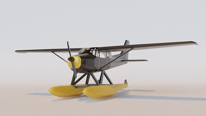 3D model Low poly plane float VR / AR / low-poly | CGTrader