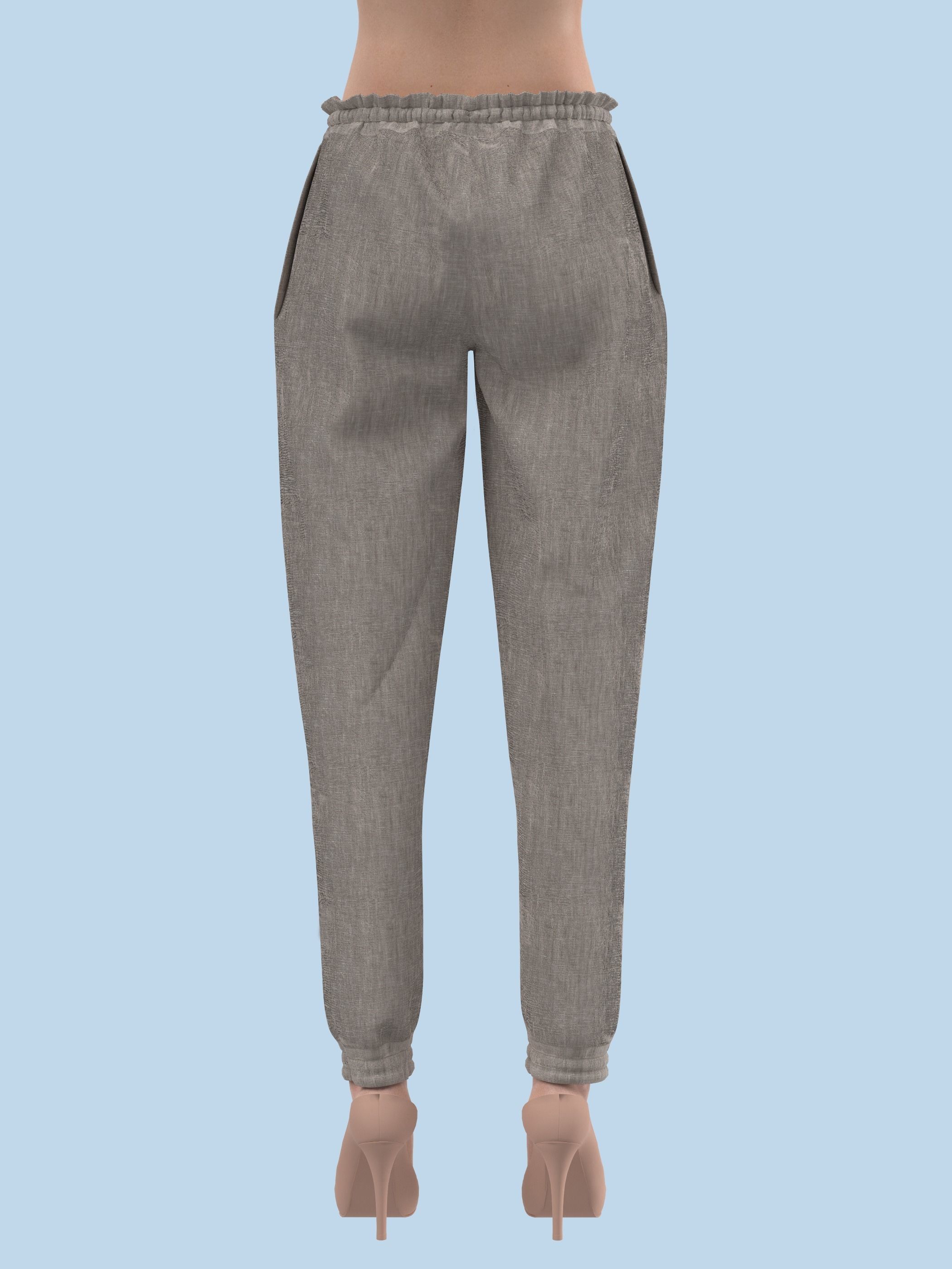Linen Jogger 3D model | CGTrader