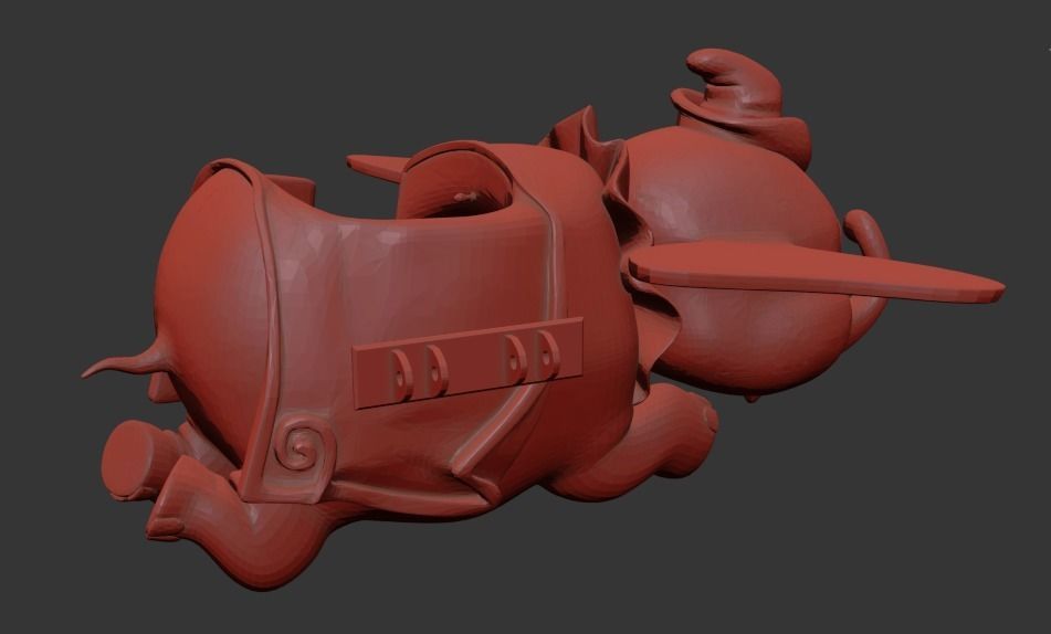 Dumbo Ride Funfair cart flying elephants 3D model 3D printable | CGTrader