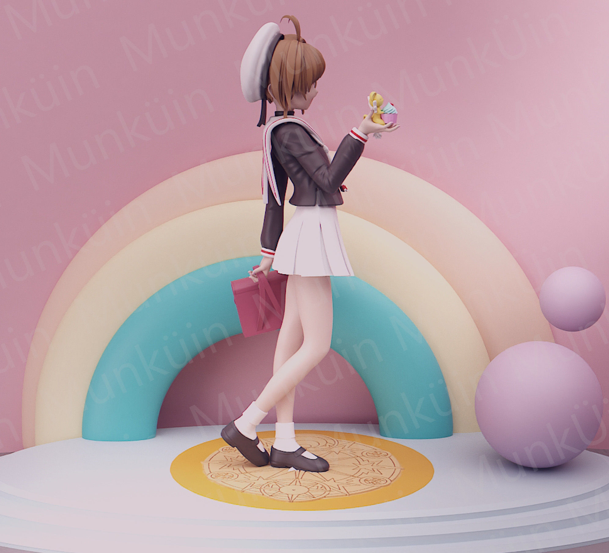 SAKURA CARD CAPTOR AND TOMOYO SCHOOL FAN ART 3D Model Collection | CGTrader
