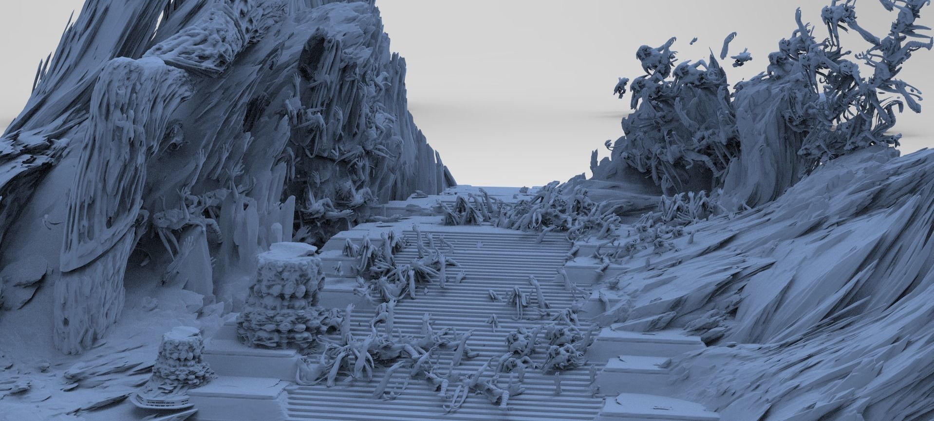 Dantes Inferno Corpse mount archway Kitbash 3D model | CGTrader