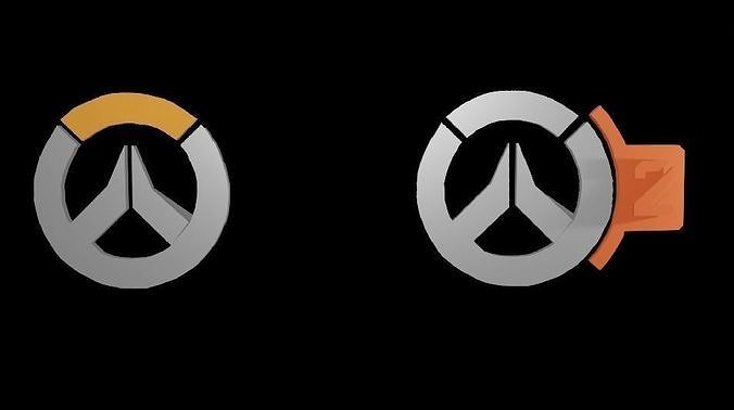 Overwatch 1 and 2 logo 3D model | CGTrader