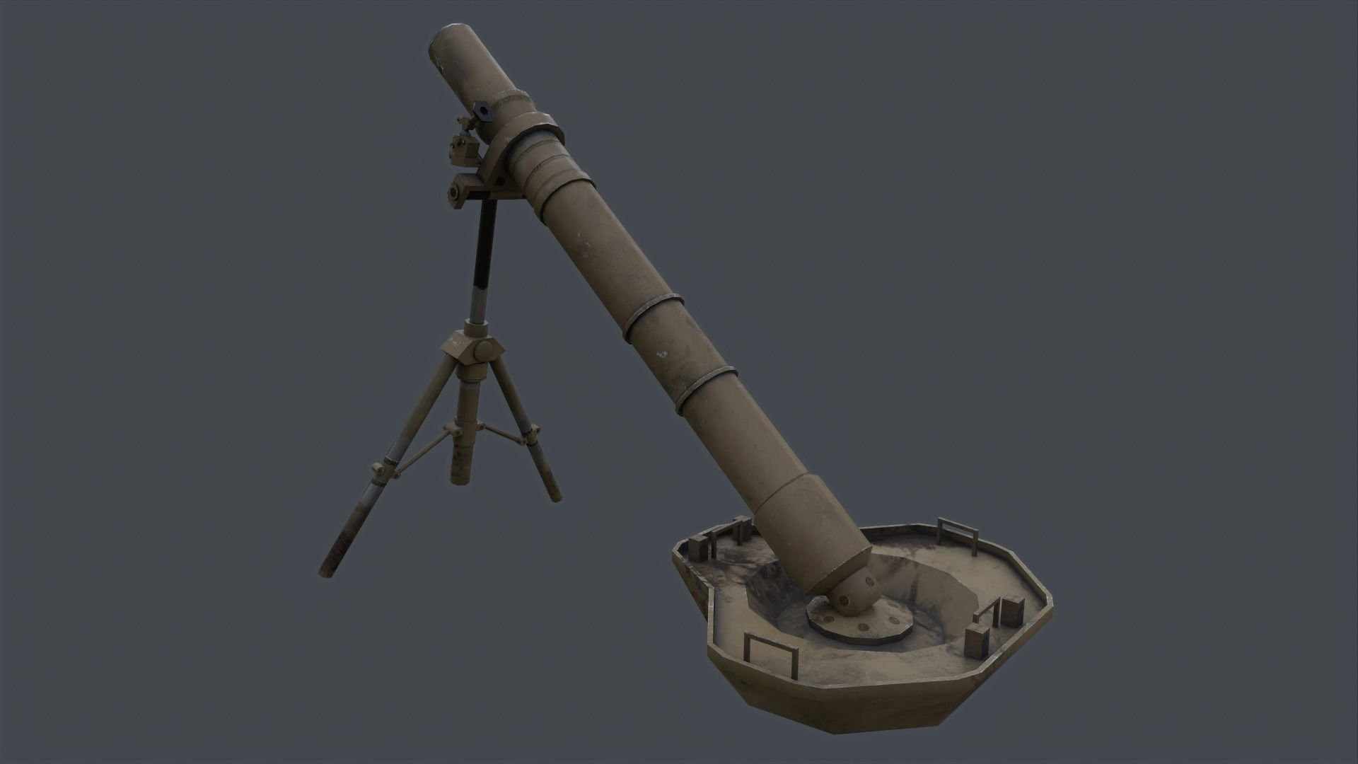 3D model PBP-172 120mm mortar china PLA VR / AR / low-poly | CGTrader