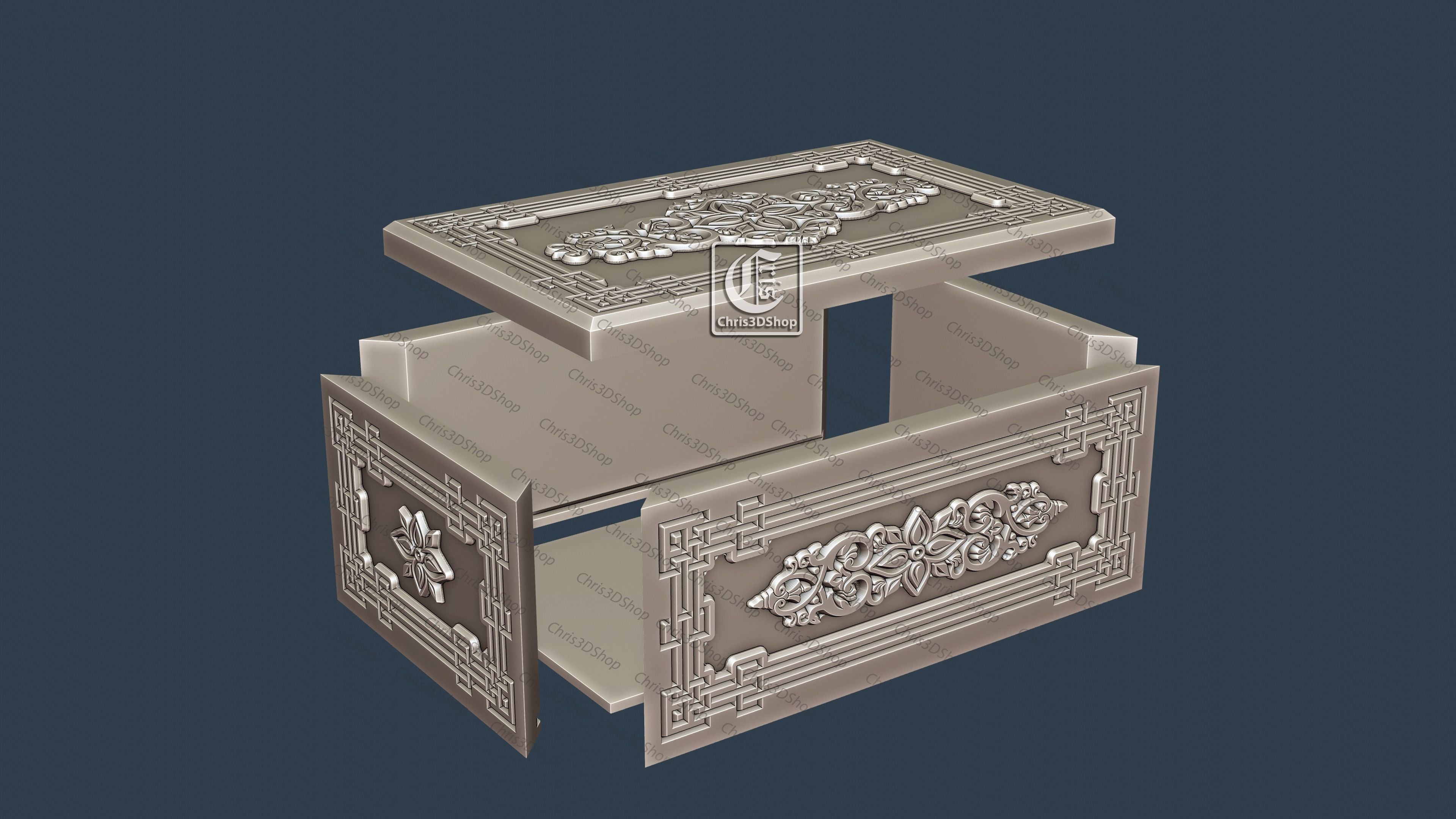 Wooden Box - Files For CNC 3D model 3D printable | CGTrader