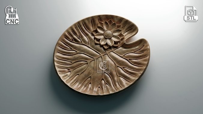 Lotus Leaf Tray - STL model for CNC 3D model 3D printable | CGTrader