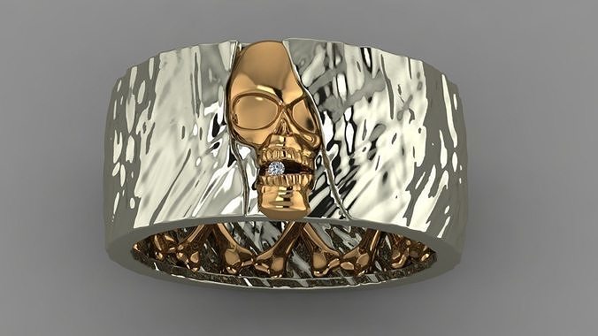 skull ring 3D model 3D printable | CGTrader