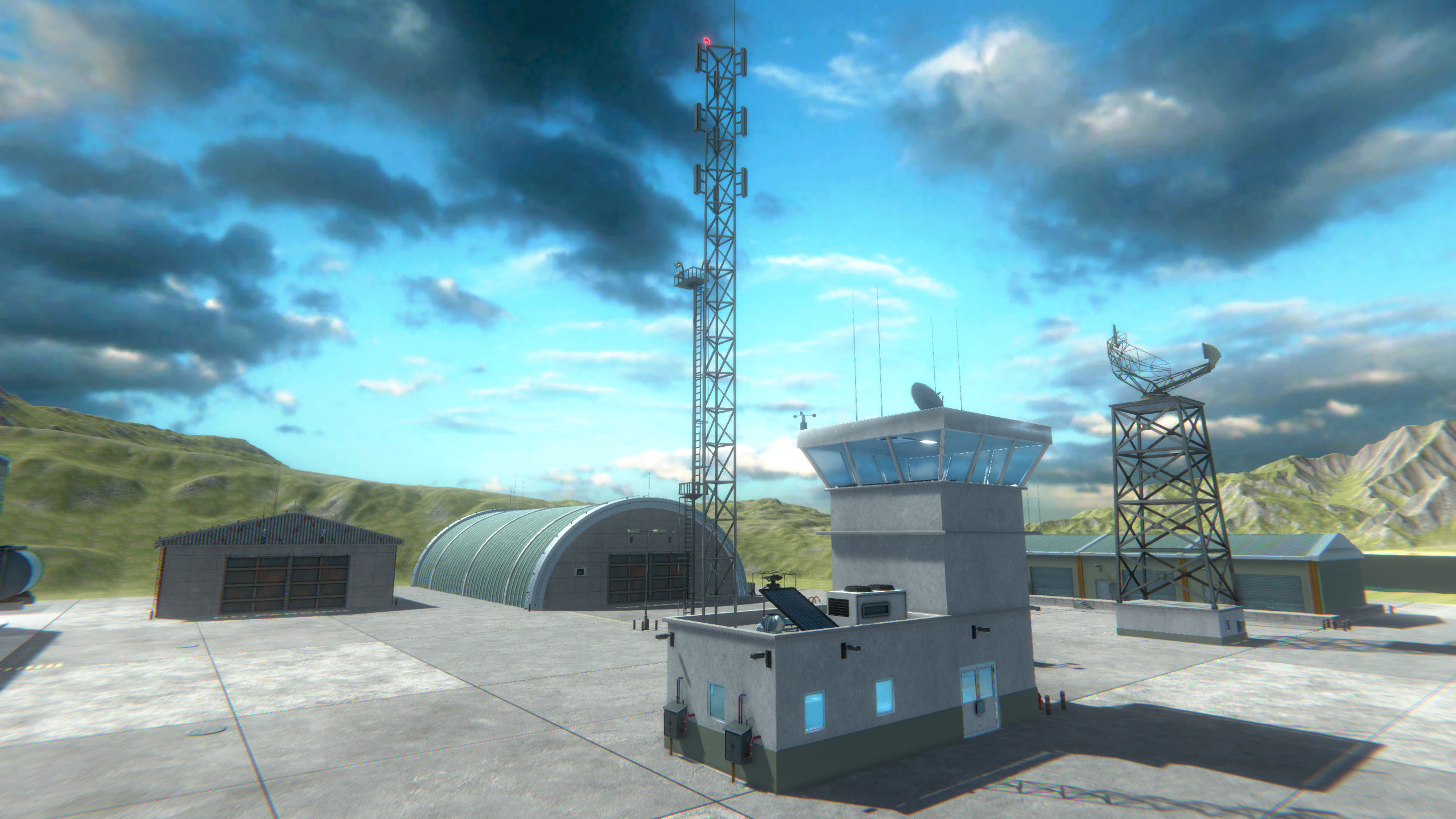 3D model Military Base with airport VR / AR / low-poly | CGTrader