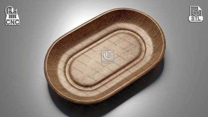 Oval Bowl 2 - 3D STL Files for CNC 3D model 3D printable | CGTrader