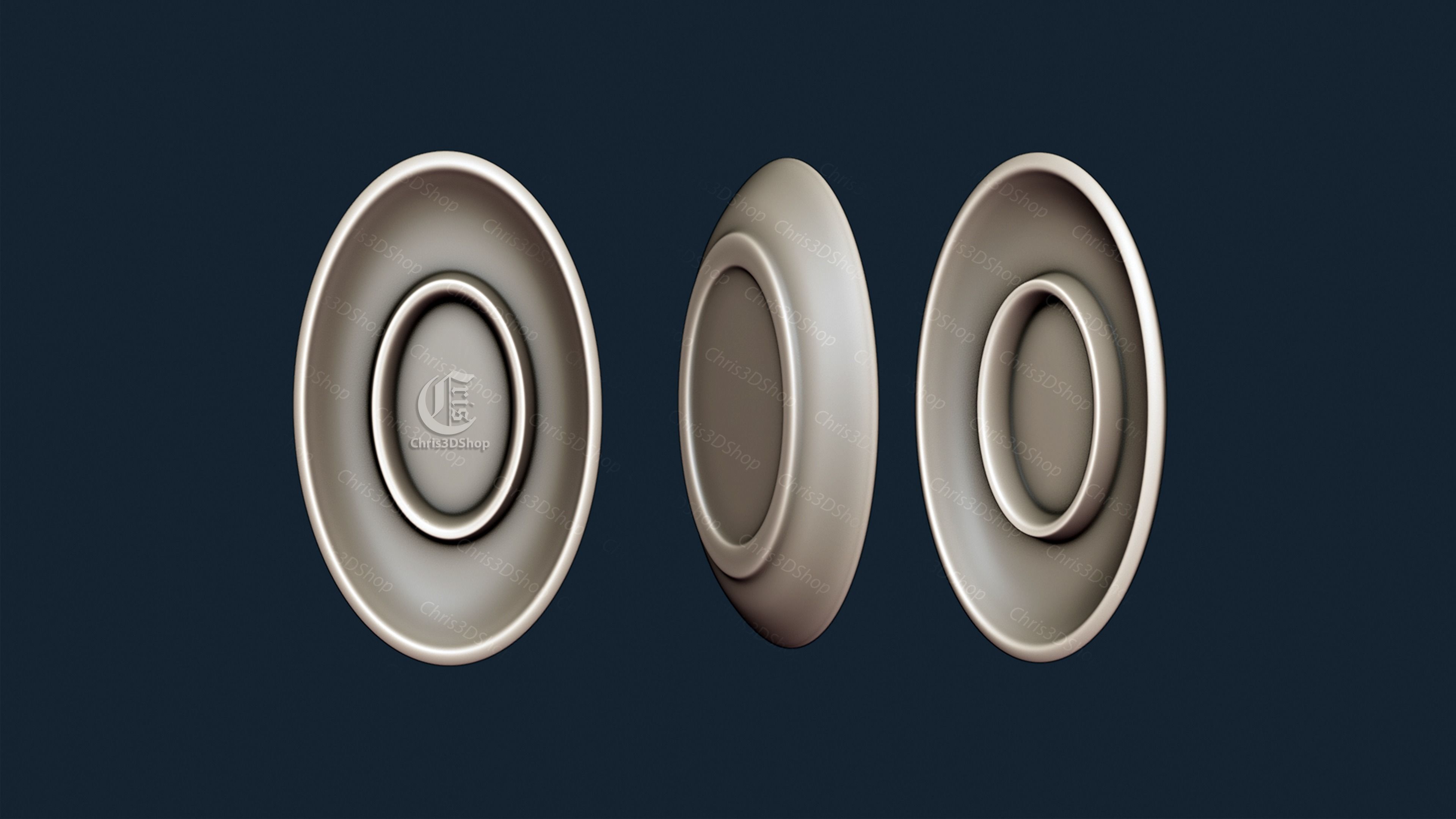 Oval Bowl 3 - 3D STL Files for CNC 3D model 3D printable | CGTrader