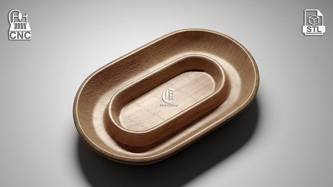 Oval Bowl 4 - 3D STL Files for CNC 3D model 3D printable | CGTrader