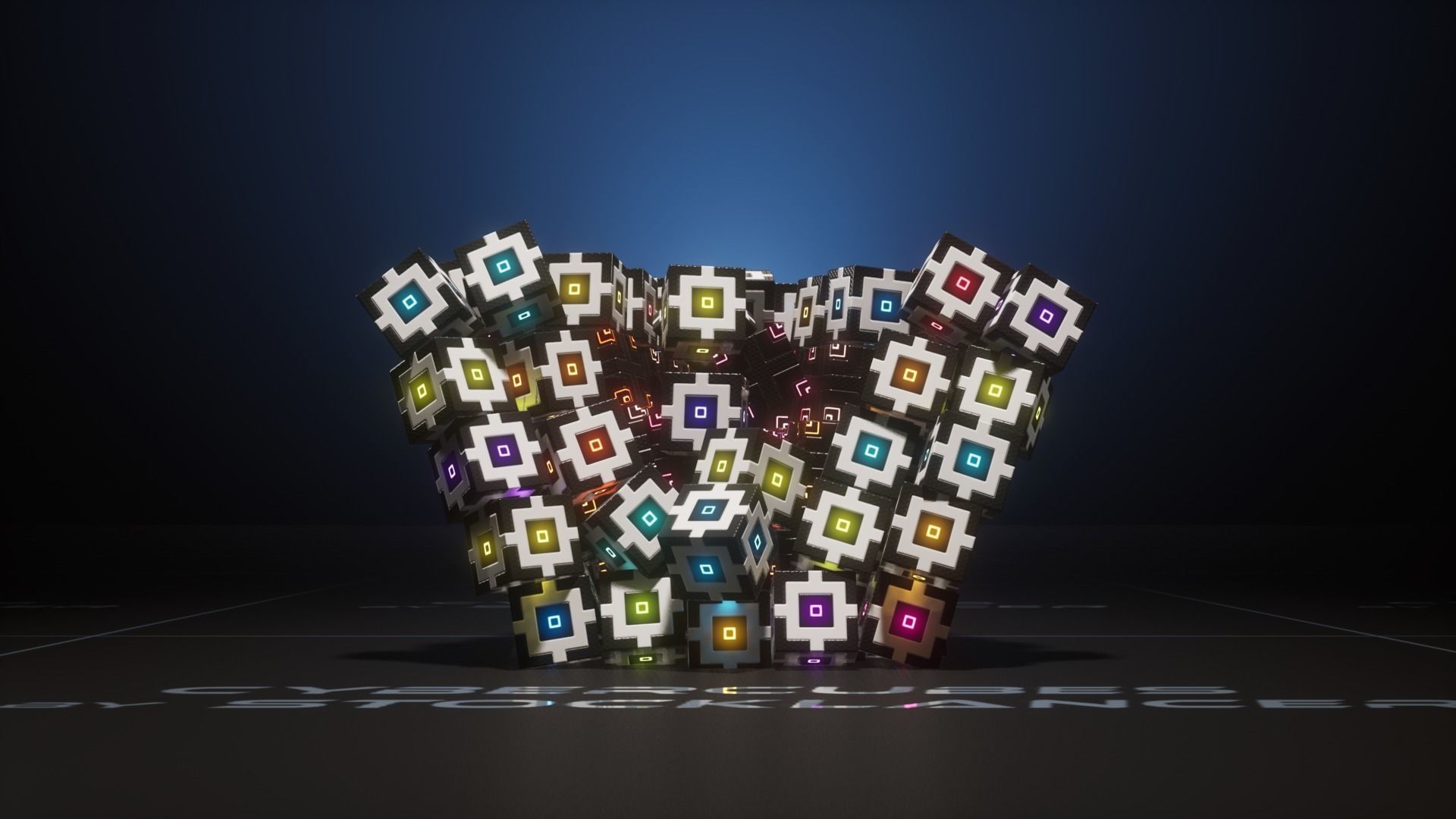 3D model CyberCube Flock VR / AR / low-poly | CGTrader