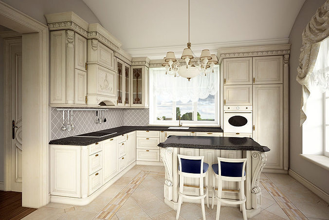 Classic kitchen 3D model | CGTrader