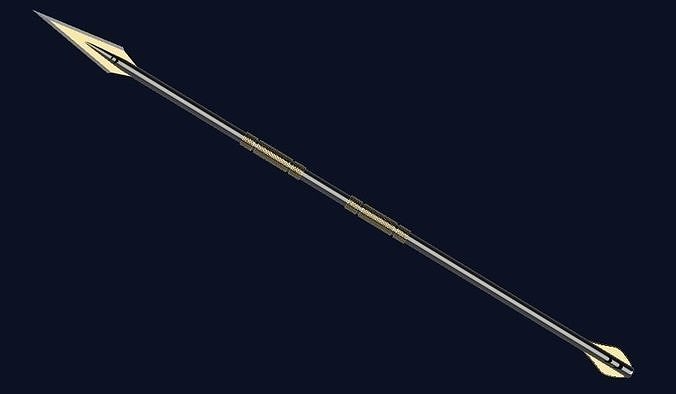 Black Panther - Okoye vibranium spear 3D model 3D printable | CGTrader