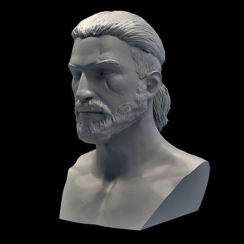 Witcher Geralt of Rivia 3D model 3D printable | CGTrader