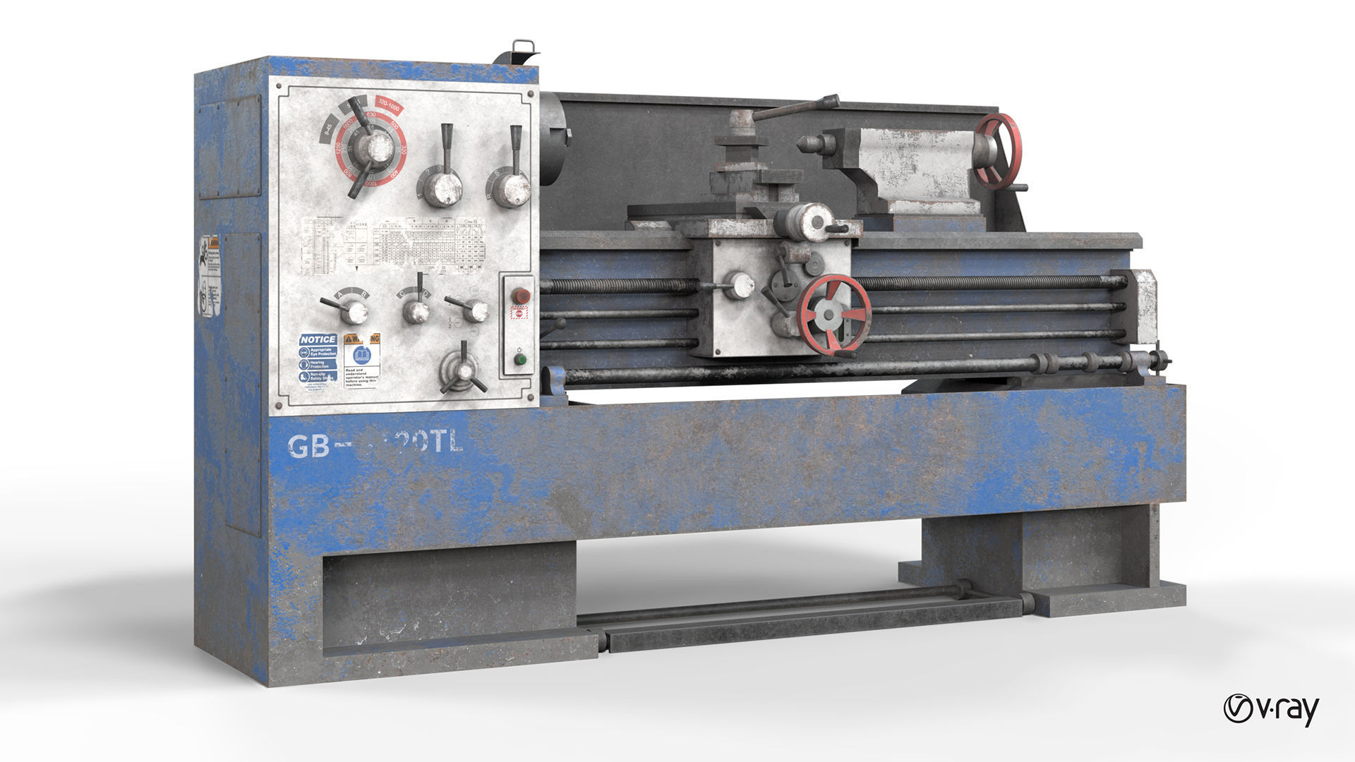 3D model Turning lathe machine old VR / AR / low-poly | CGTrader