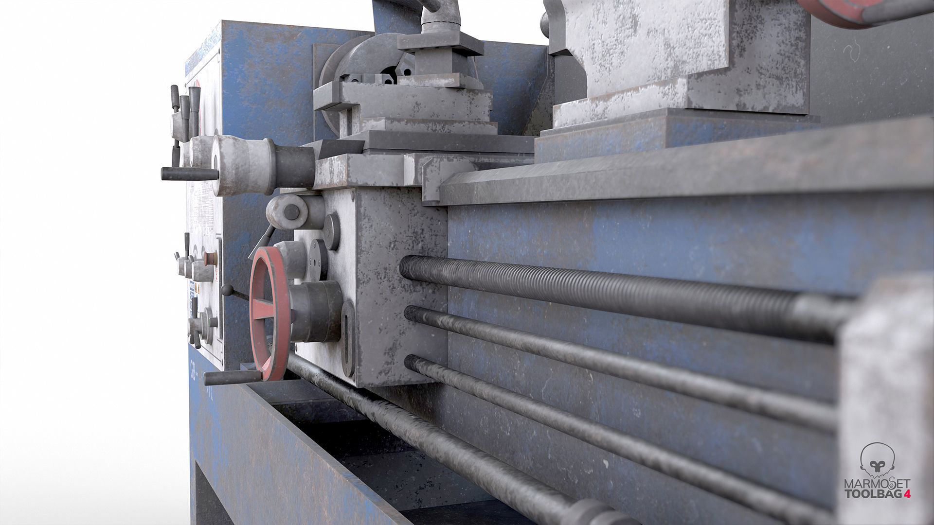 3D model Turning lathe machine old VR / AR / low-poly | CGTrader