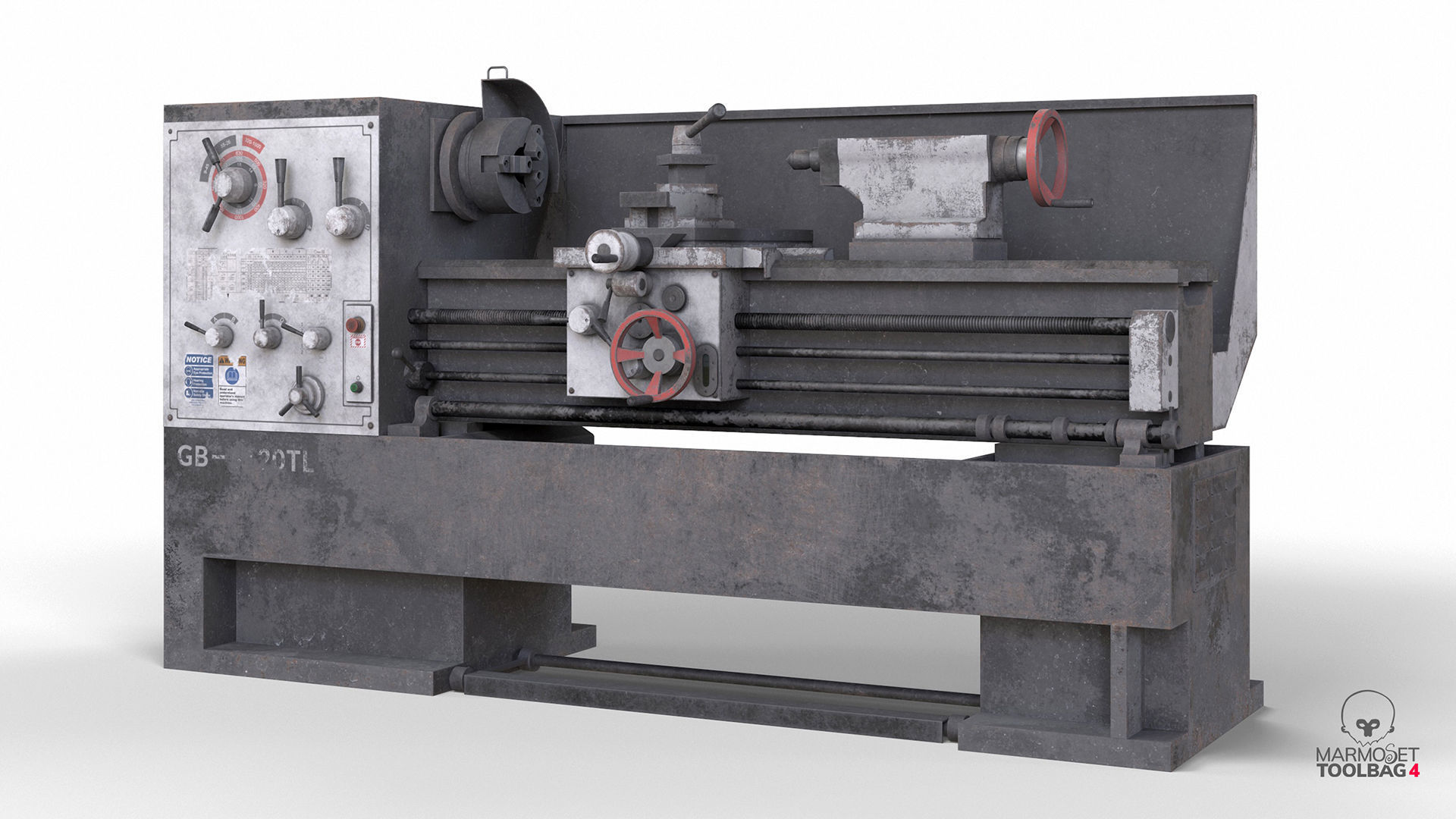 3D model Turning lathe machine old VR / AR / low-poly | CGTrader