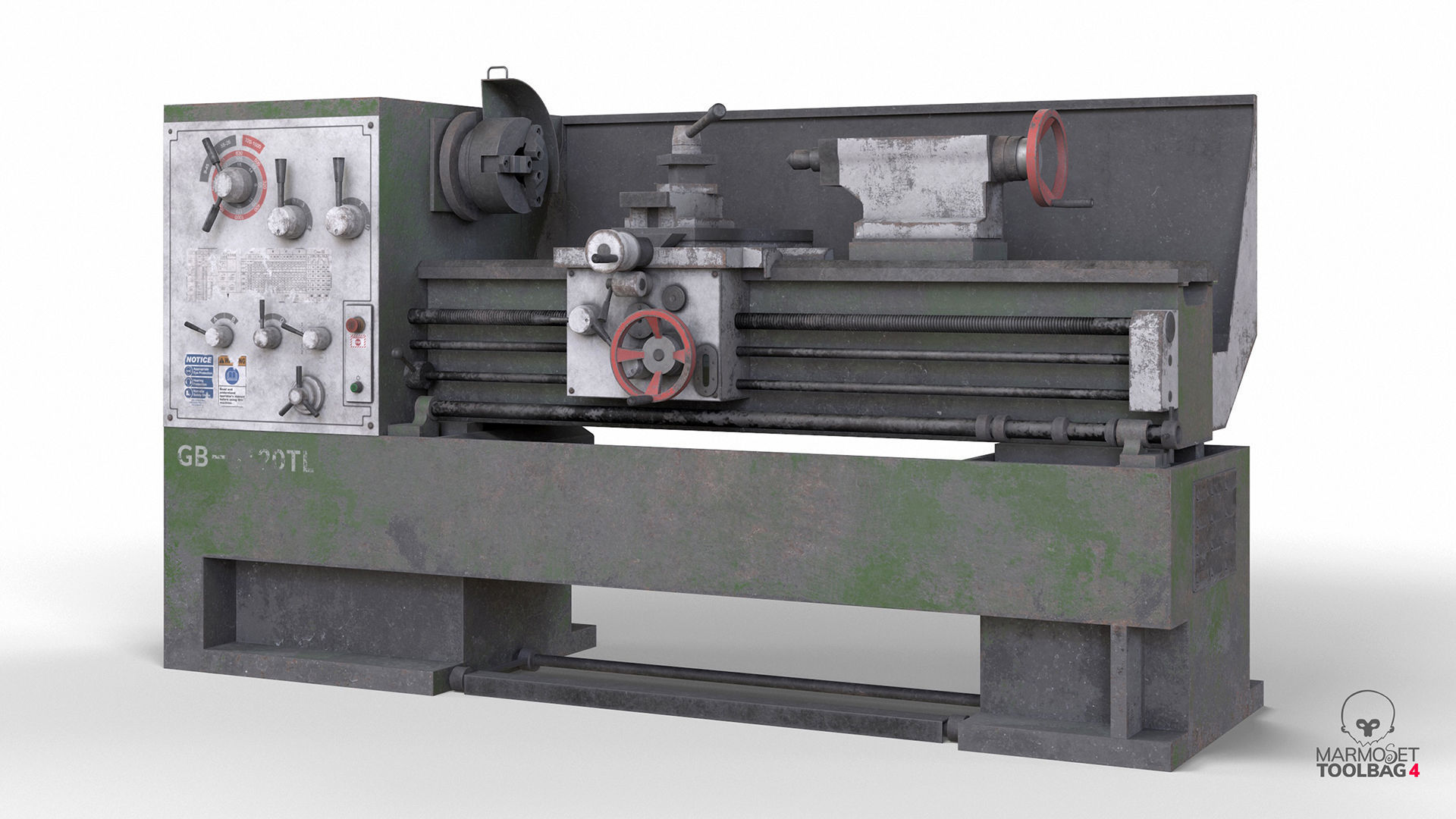 3D model Turning lathe machine old VR / AR / low-poly | CGTrader