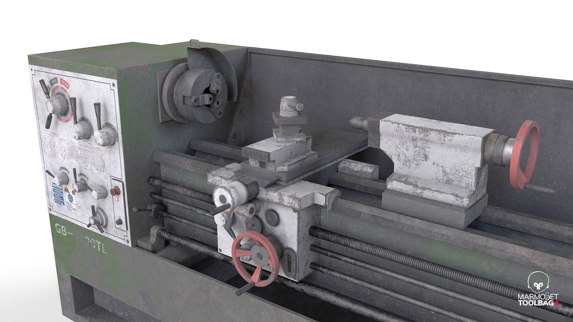 3D model Turning lathe machine old VR / AR / low-poly | CGTrader