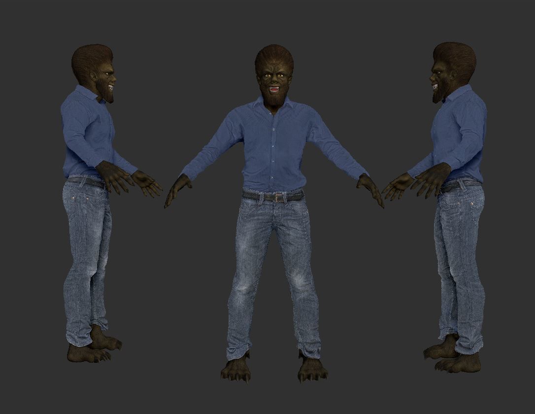 3D model Wolfman VR / AR / low-poly | CGTrader