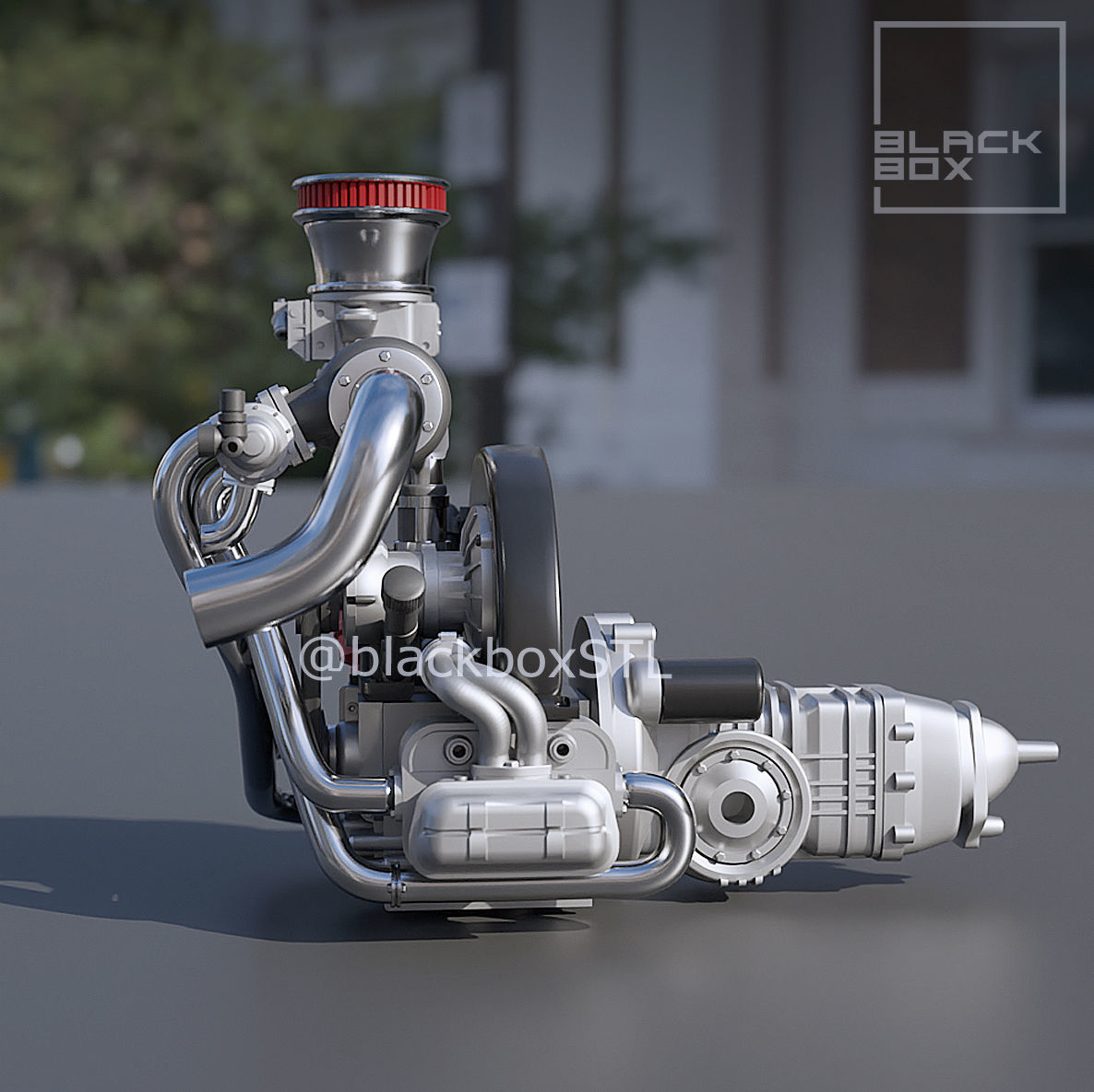 PRO Turbo UPGRADE SET for our Flat FOUR Base engine 1-24th 3D model 3D ...