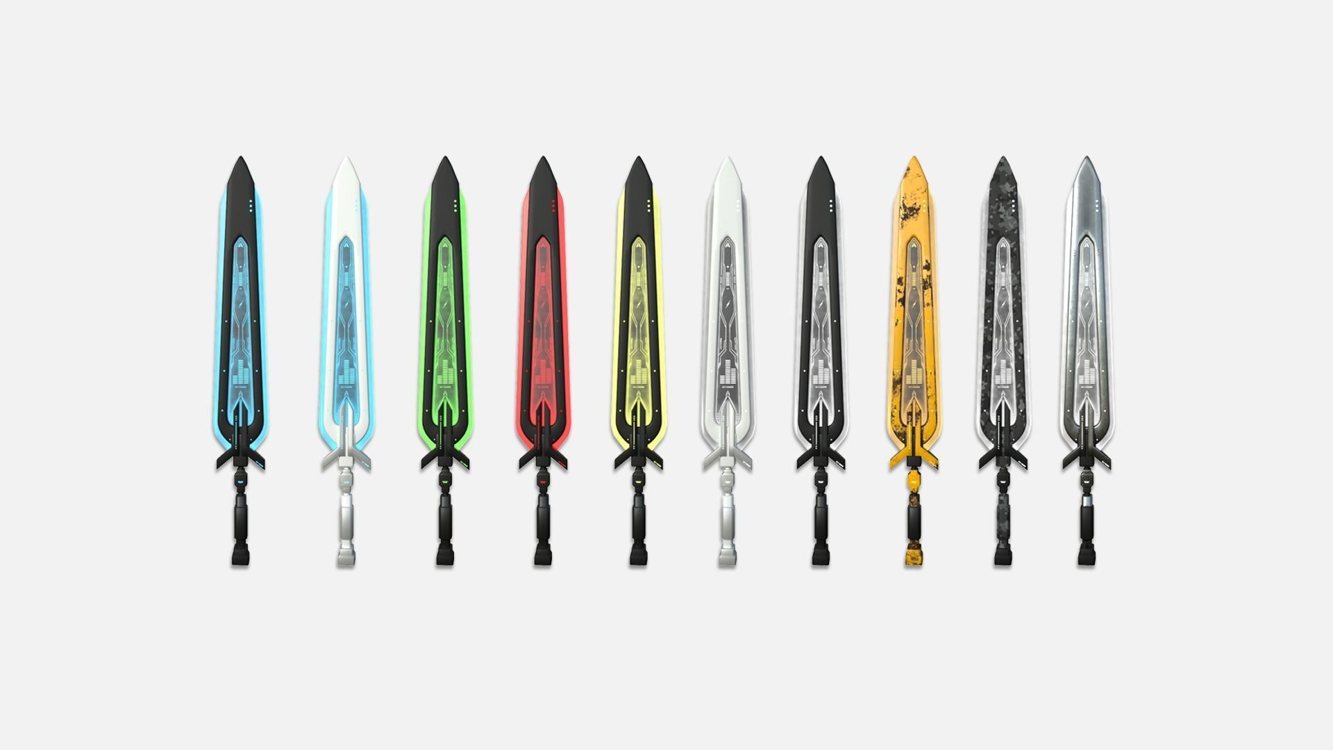 10 SciFi Sword B Collection - Sci Fi Weapon Design | CGTrader