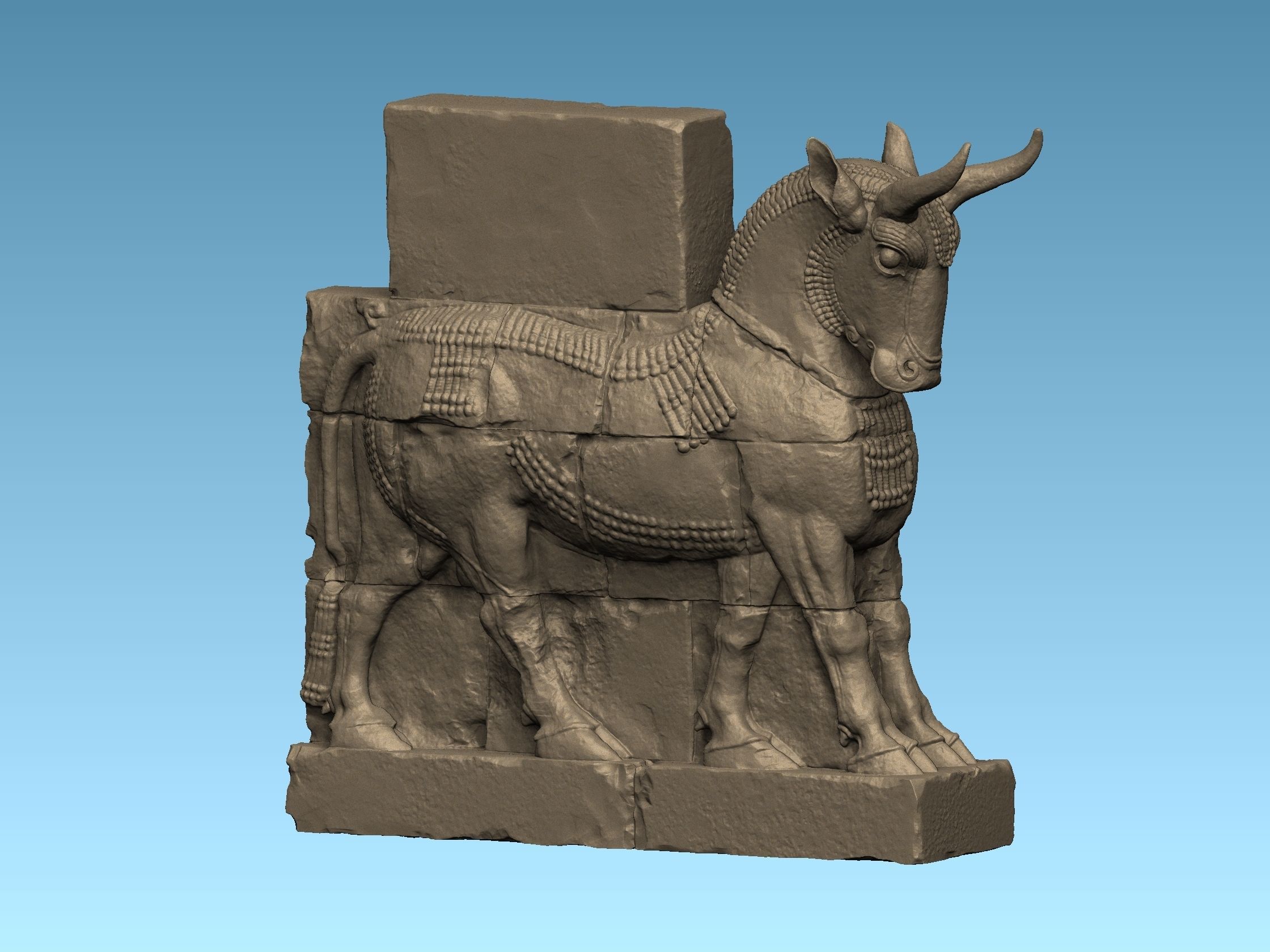 Assyrian Bull 3D model 3D printable | CGTrader