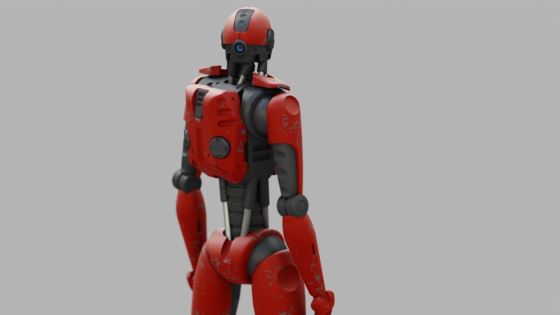 ANDROID MECHA RIGGED 3D model rigged | CGTrader