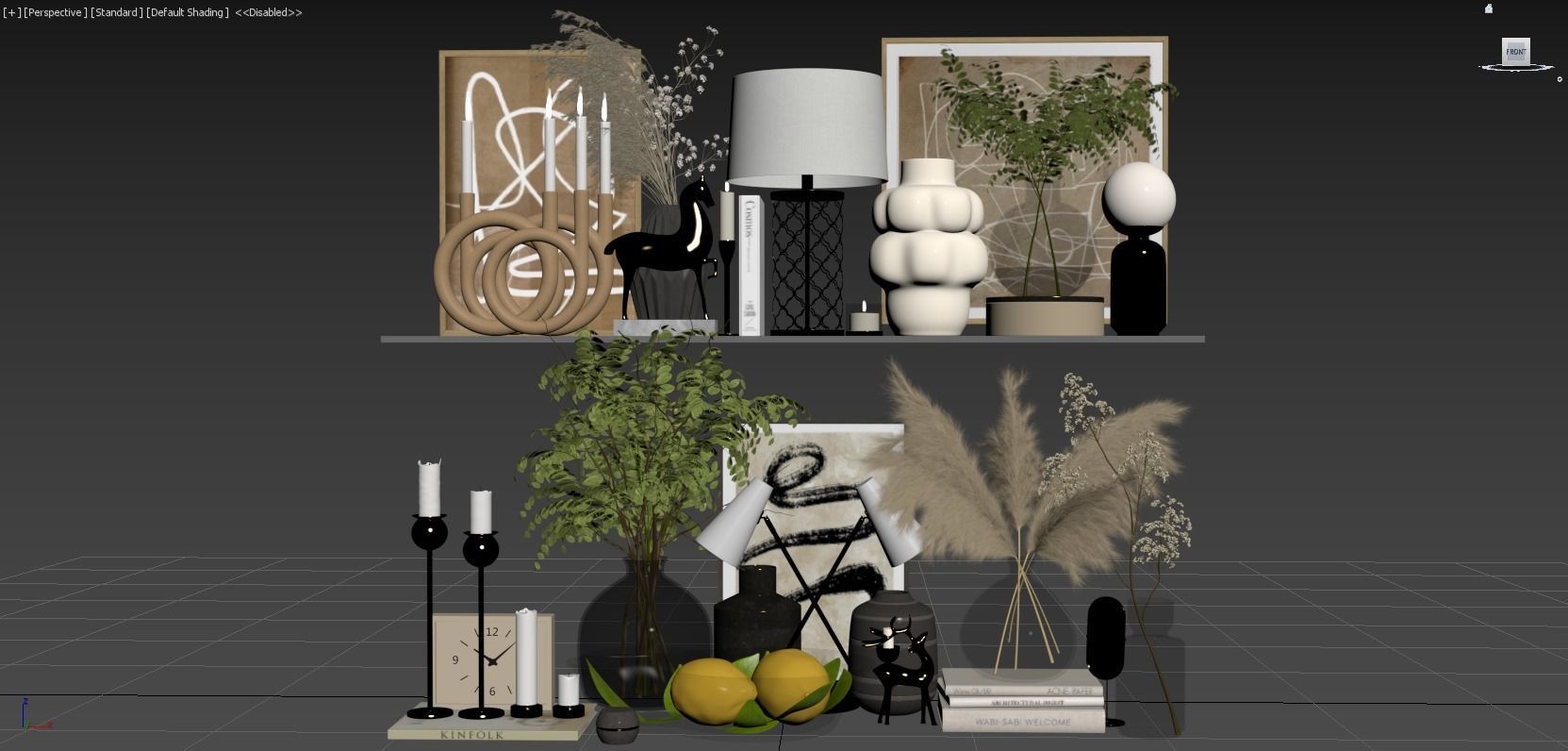 Decorative Set 123 3d Model Cgtrader