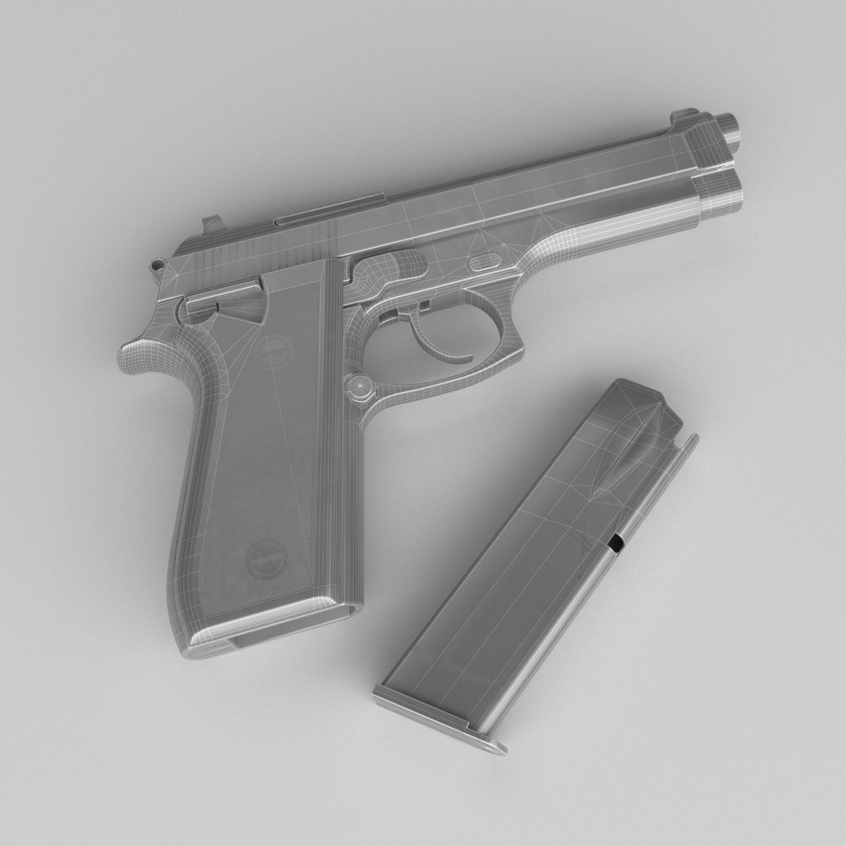 3D model Pistol Taurus T92 in 3D model VR / AR / low-poly | CGTrader