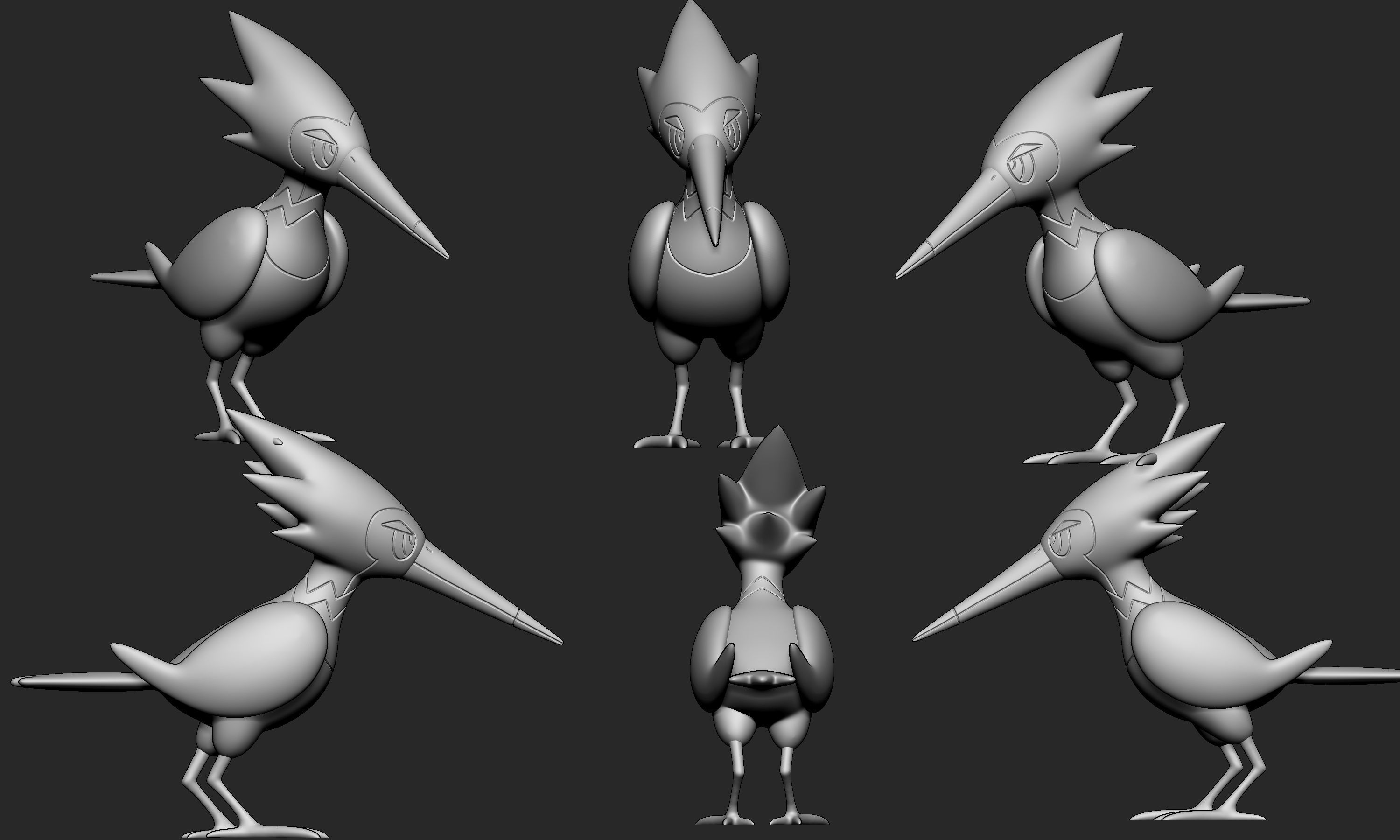 Pokemon - Trumbeak with 2 poses 3D model 3D printable | CGTrader