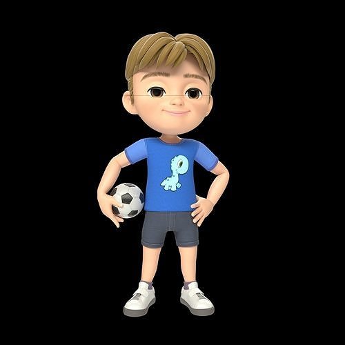 julian cartoon character rig 3D model rigged | CGTrader