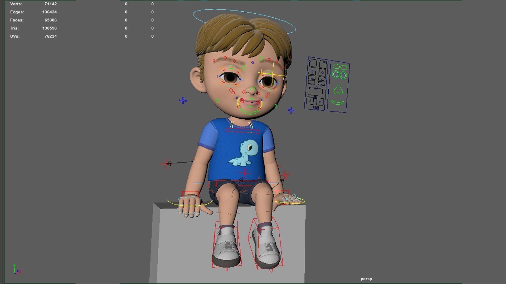julian cartoon character rig 3D model rigged | CGTrader