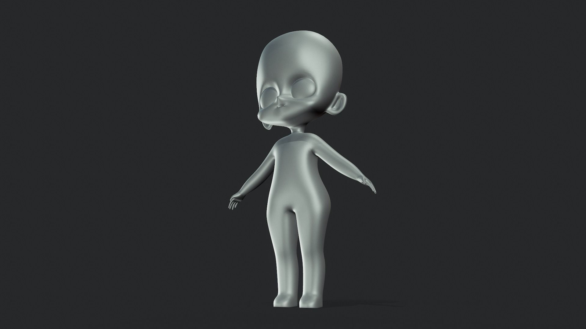 Chibi Base Character - Tutorial Included 3D model | CGTrader