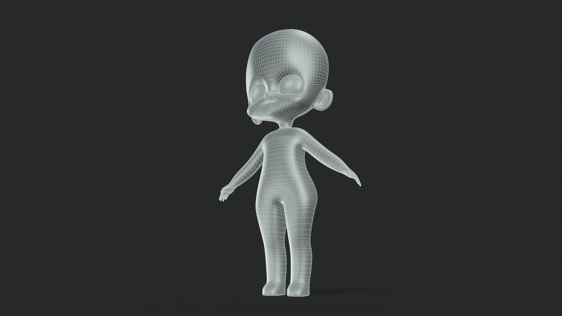 Chibi Base Character - Tutorial Included 3D model | CGTrader