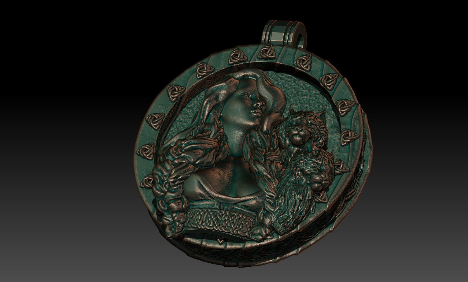 Freya pendant 3D model 3D printable | CGTrader