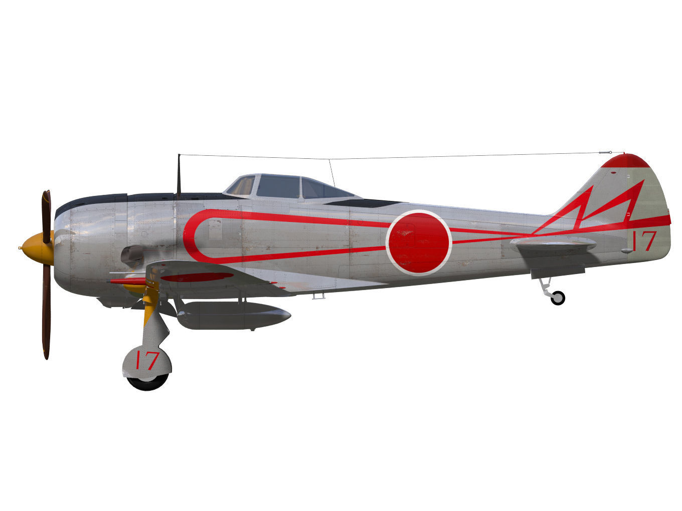 Nakajima Ki44 Tojo type II Otsu 3D model | CGTrader