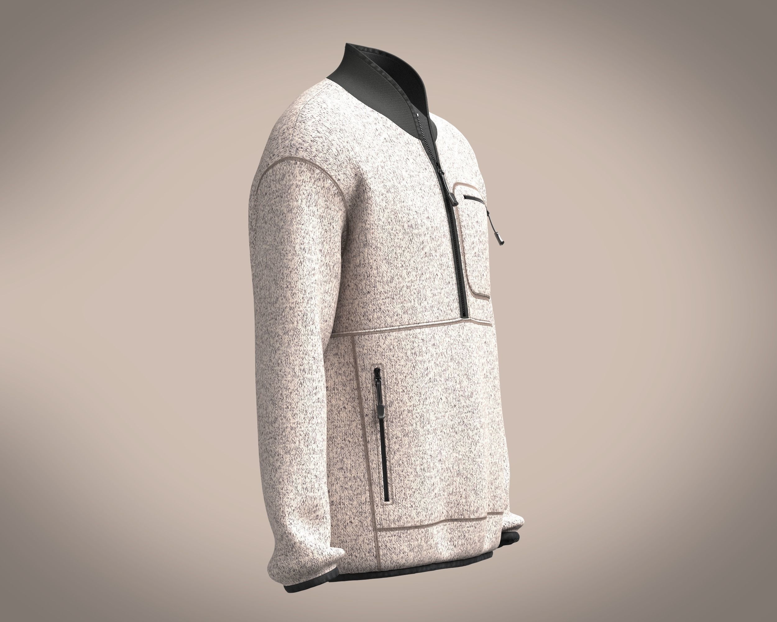 Mens Jacket-Sherpa 3D model | CGTrader