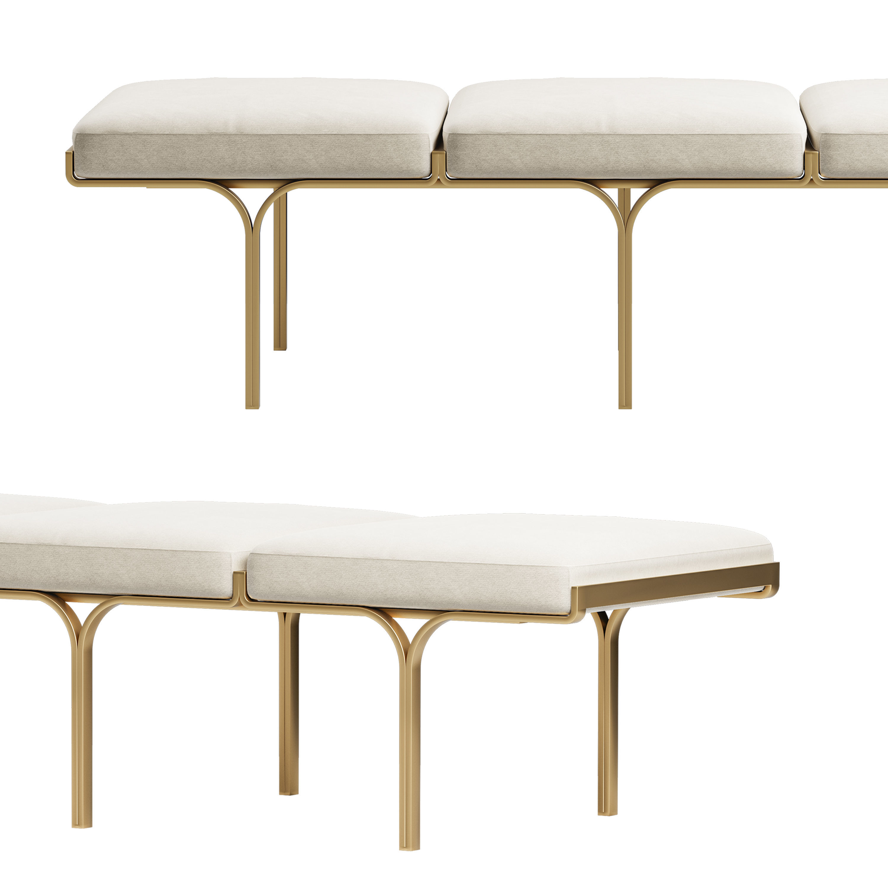 Restoration Hardware 1960S LINK BENCH 3D model | CGTrader