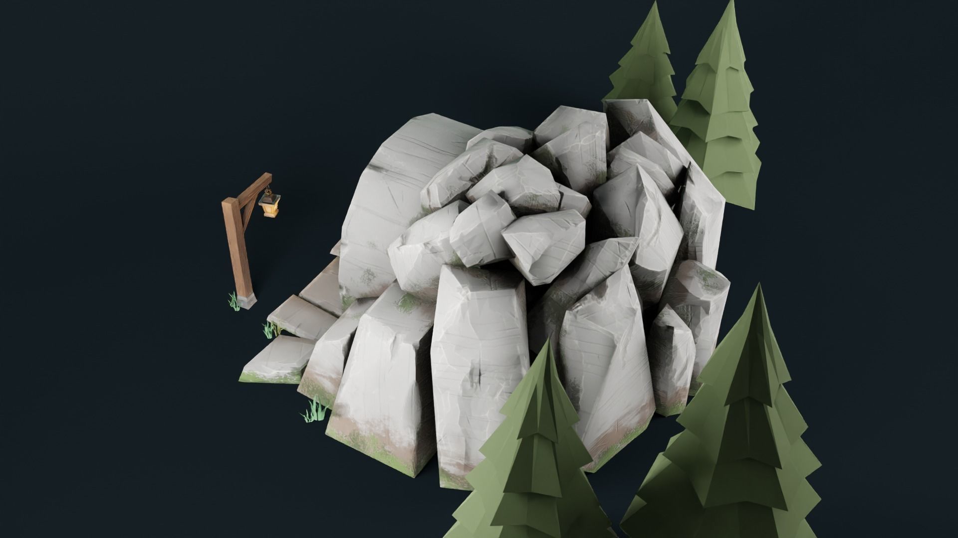 3D model Stylized Cave VR / AR / low-poly | CGTrader