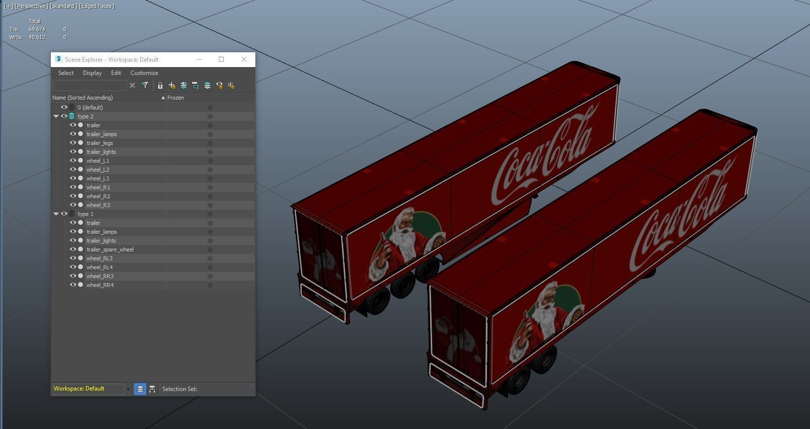 3D model Coca-Cola christmas trailer VR / AR / low-poly | CGTrader