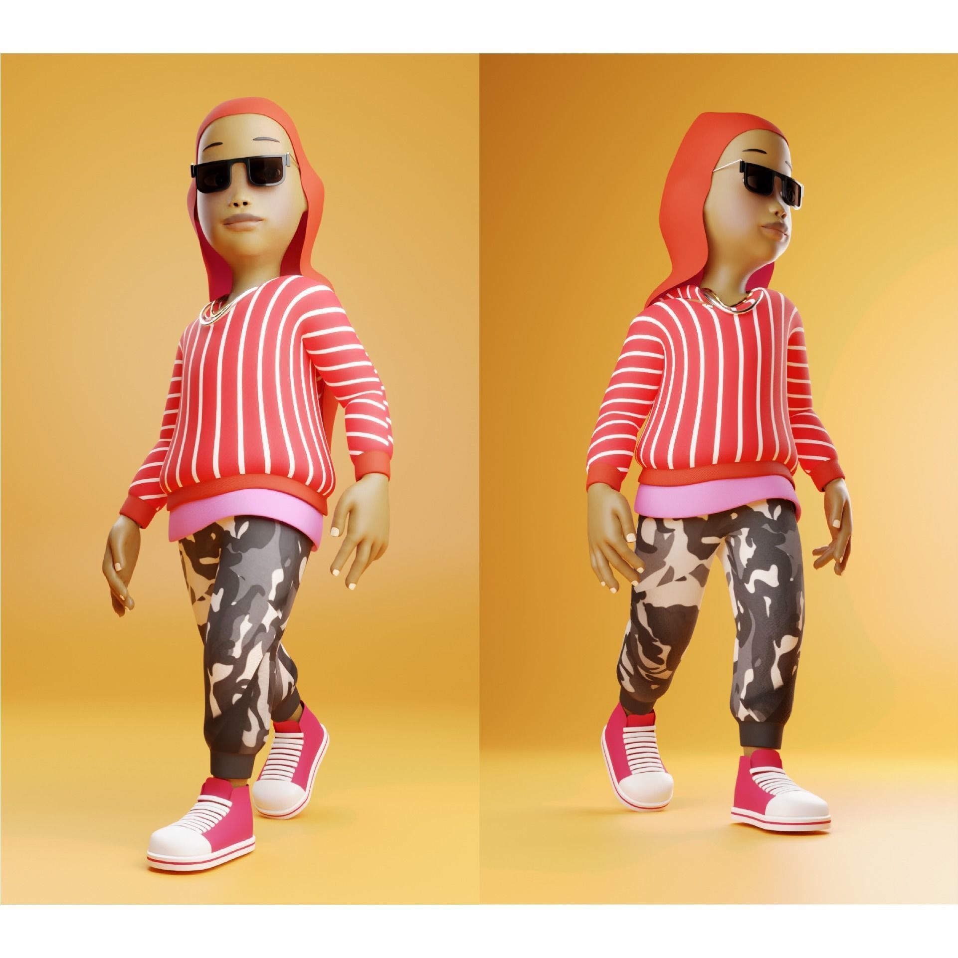 CARTOON BOY RIGGED 3D model rigged | CGTrader