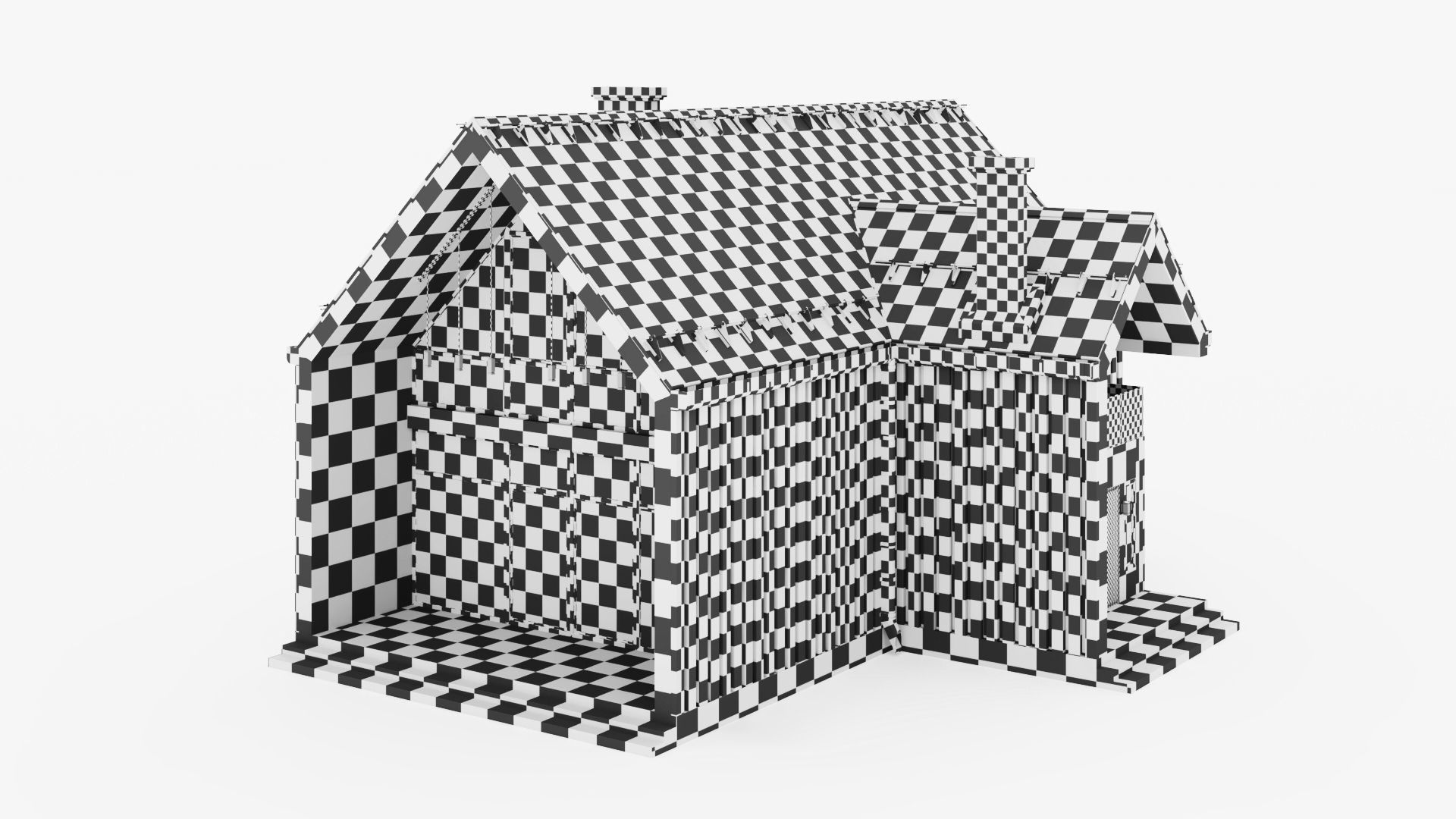 Barnhouse with terraces and balconies 3D model | CGTrader