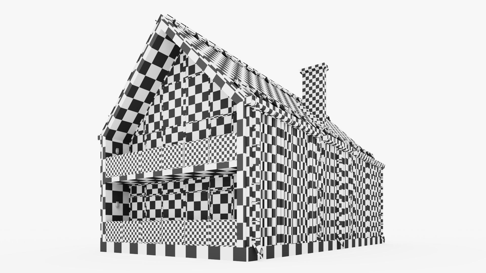 Barnhouse with terraces and balconies 3D model | CGTrader