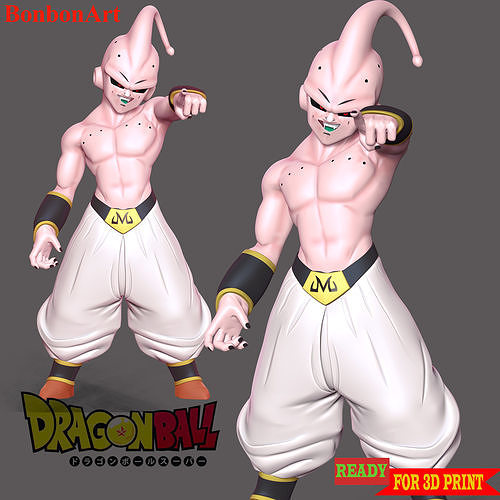 Kid Buu - Dragon Ball Fanart 3D model 3D printable | CGTrader
