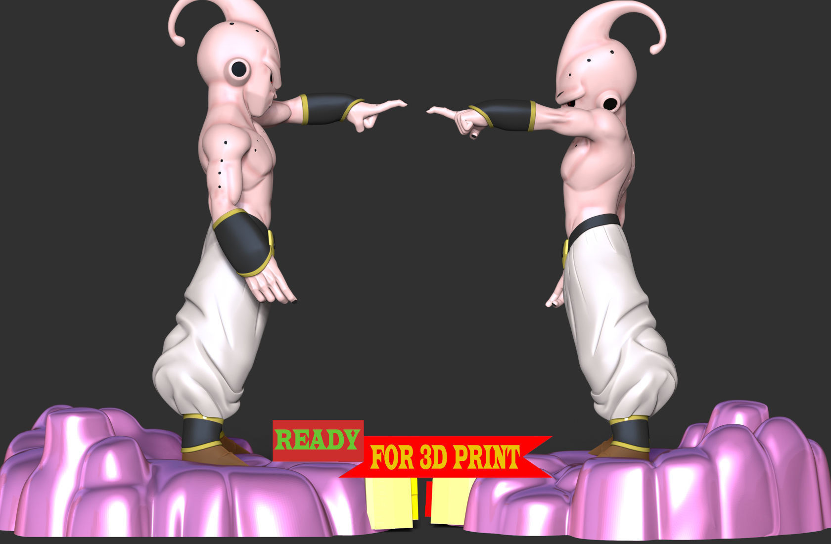 Kid Buu - Dragon Ball Fanart 3D model 3D printable | CGTrader