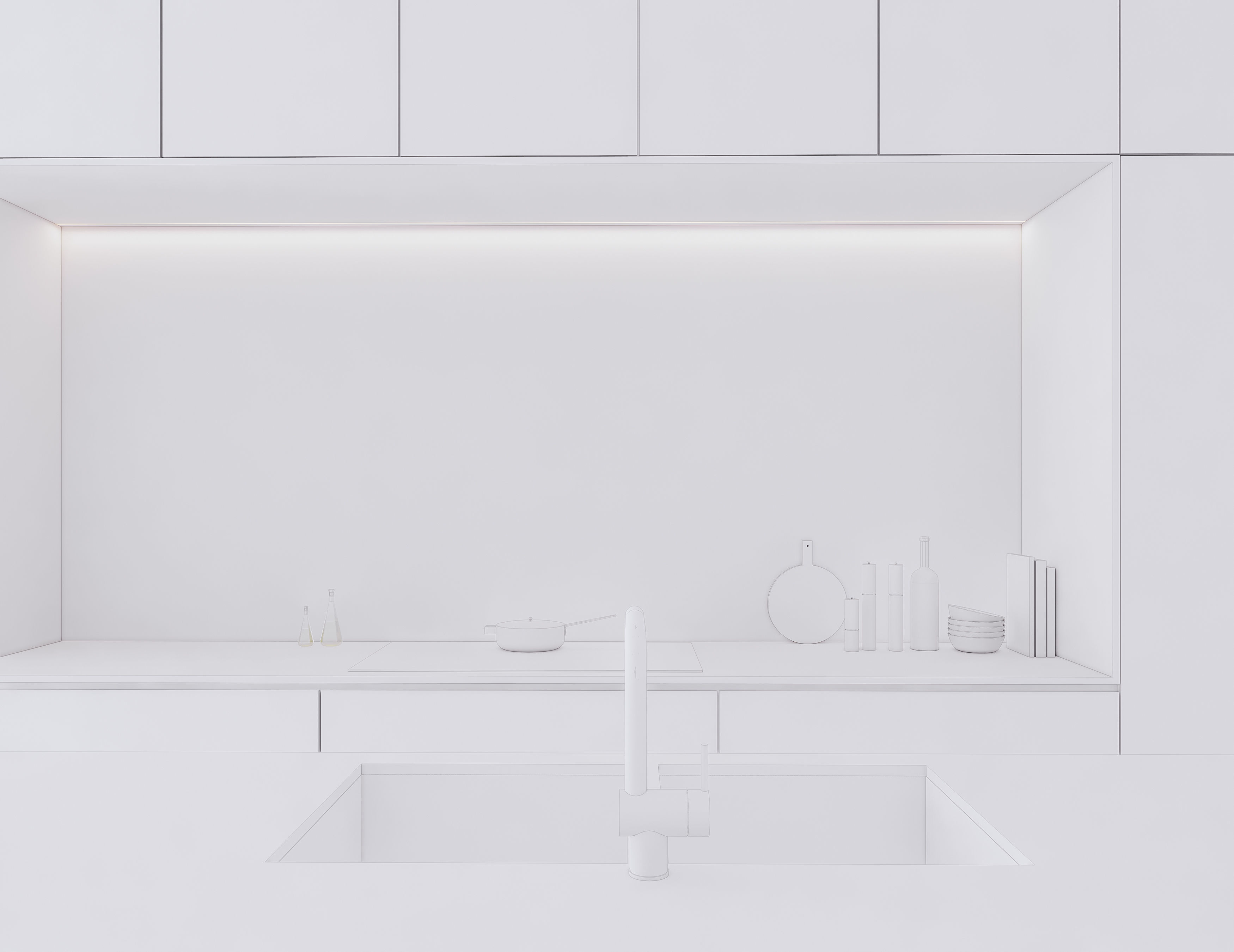 3D model Modern Kitchen Created in Revit 12 VR / AR / low-poly | CGTrader