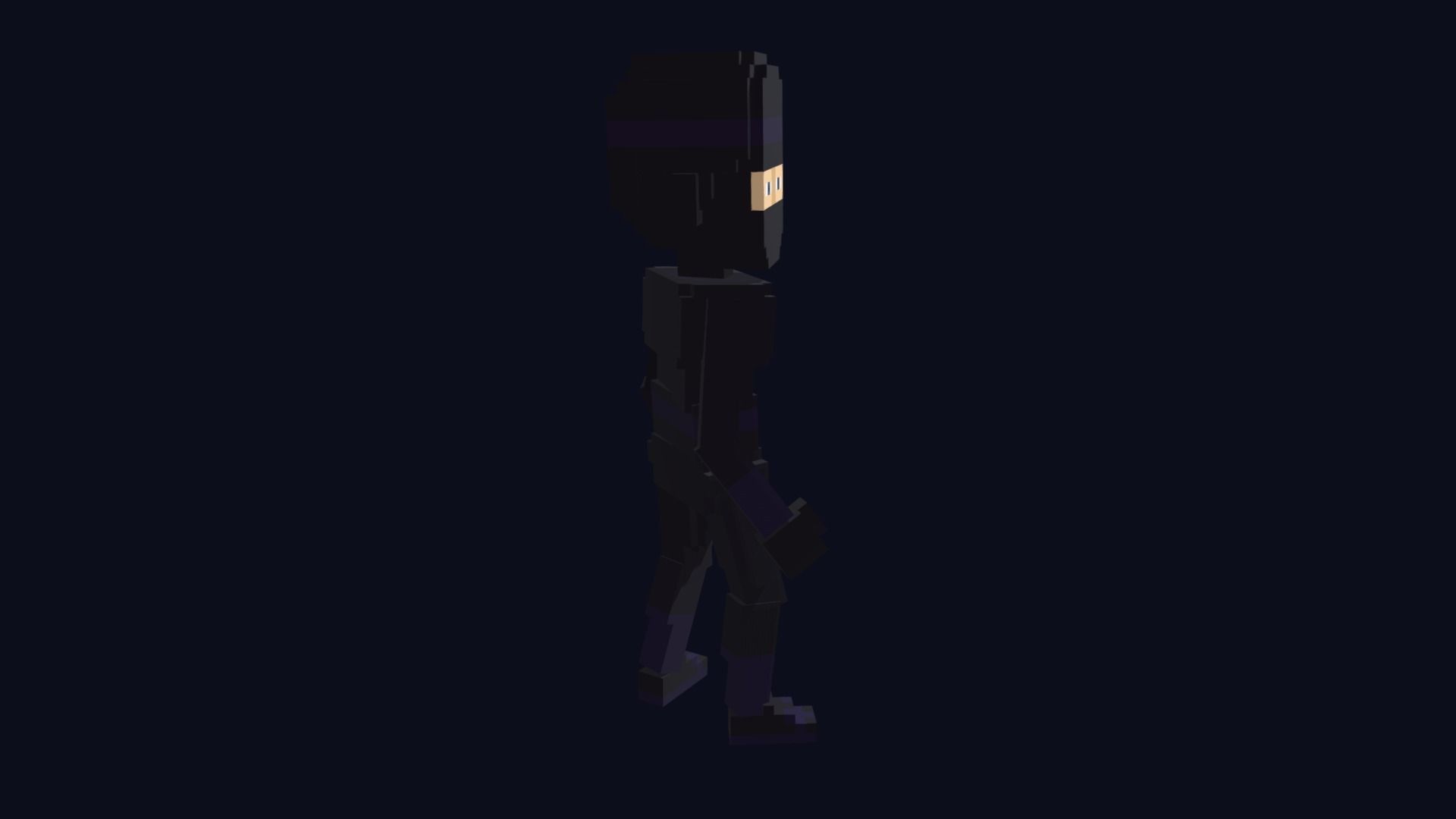 Ninja Character - 3D Voxel Model free VR / AR / low-poly 3D model ...