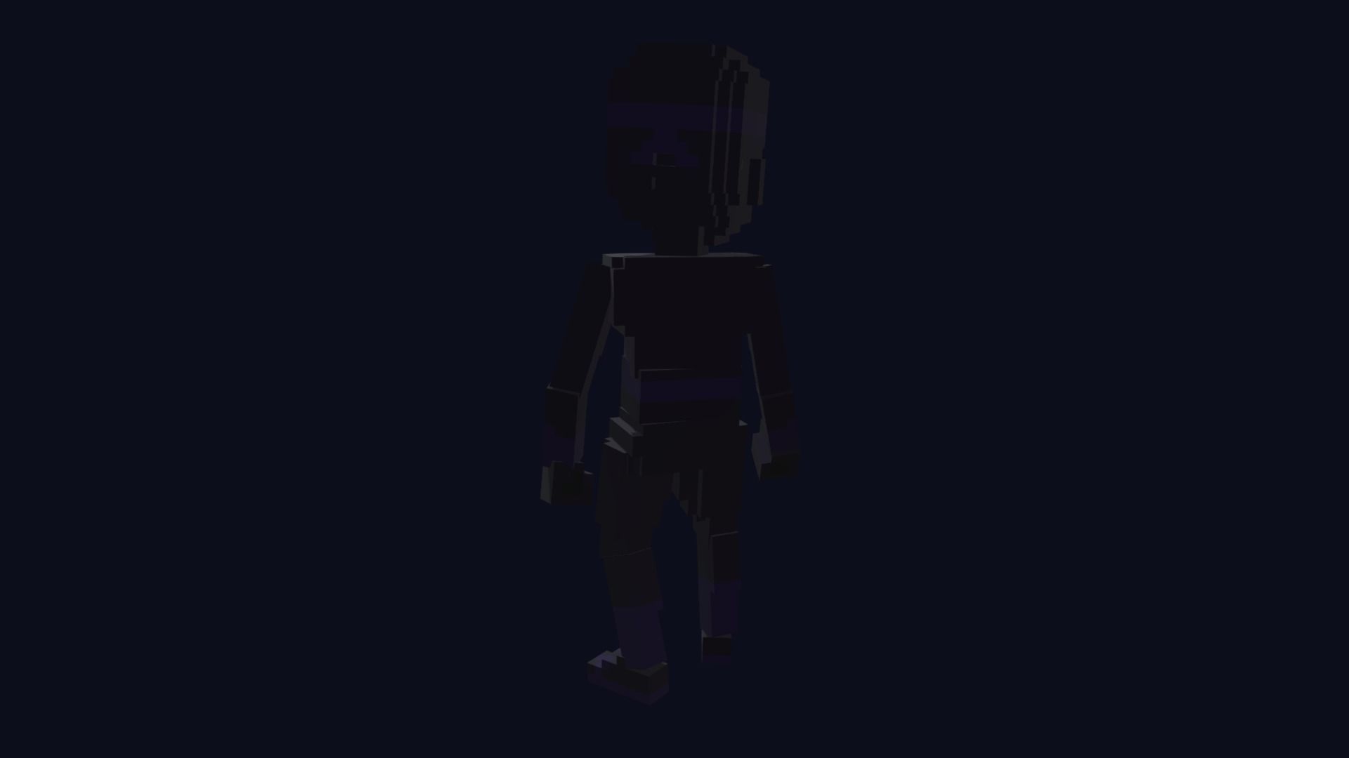Ninja Character - 3D Voxel Model free VR / AR / low-poly 3D model ...